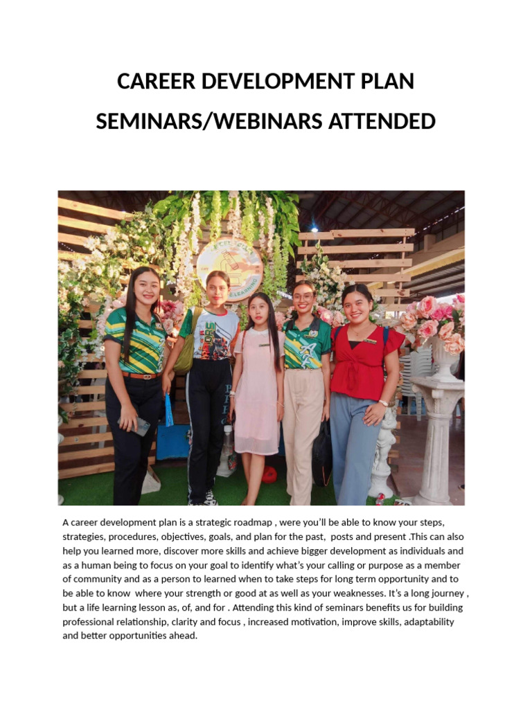 Career Development Plan | PDF