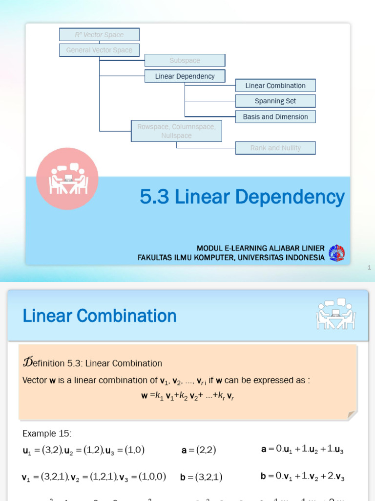 Modul 5-B - GVS Linear Dependence-editedAruni English | PDF | Linear ...
