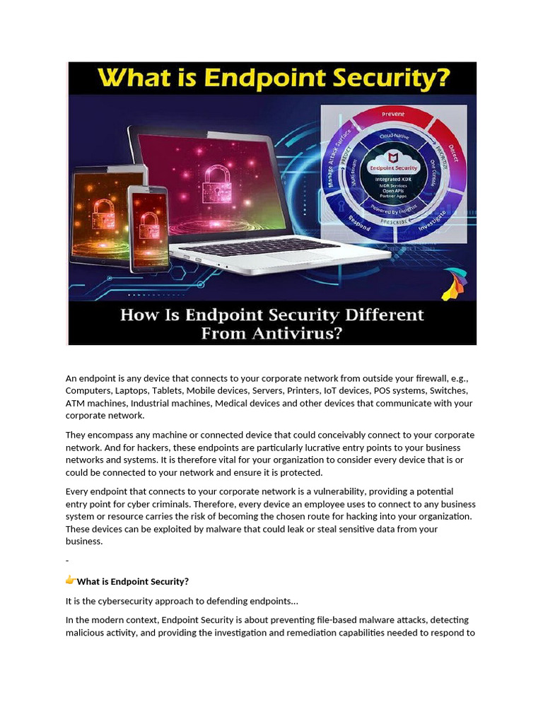 endpoint Security | PDF | Security | Computer Security