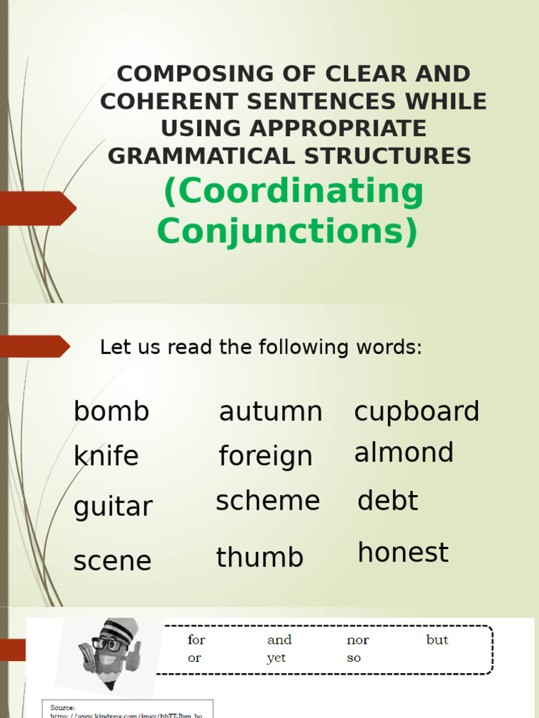 Coordinating Conjunction | PDF