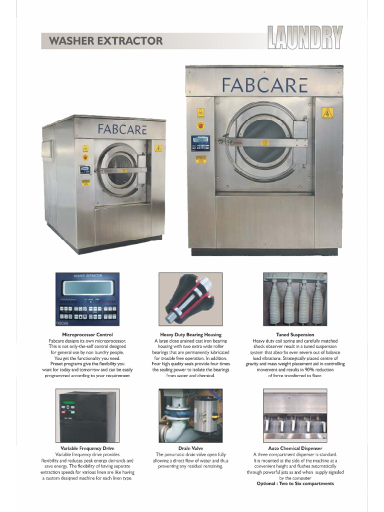 Washer-Extractor Fabcare | PDF