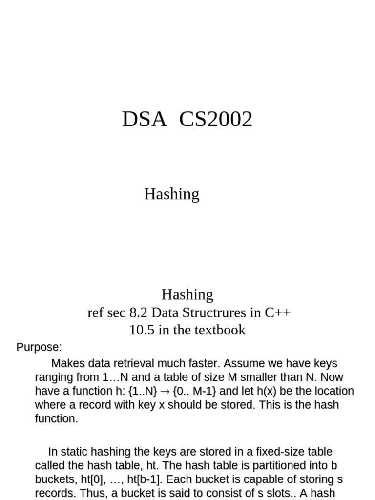 Hashing | PDF | Algorithms And Data Structures | Applied Mathematics Hashing | PDF | Algorithms And Data Structures | Applied Mathematics