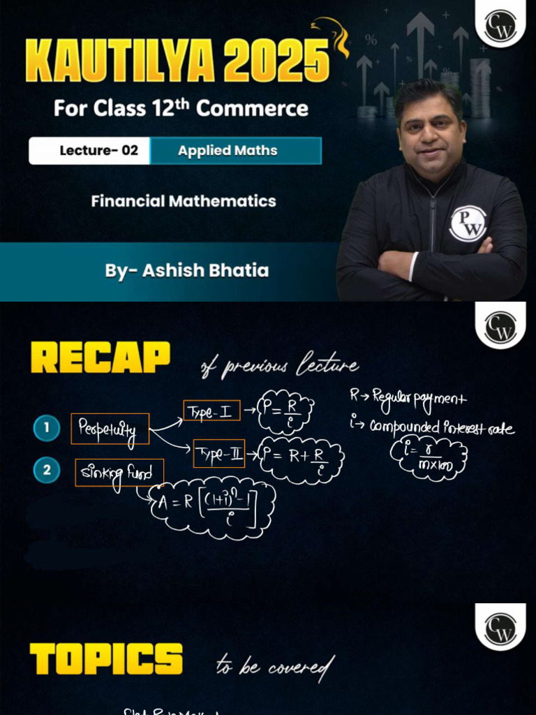 Financial Maths 02 - Class Notes - Kautilya 2025 | PDF