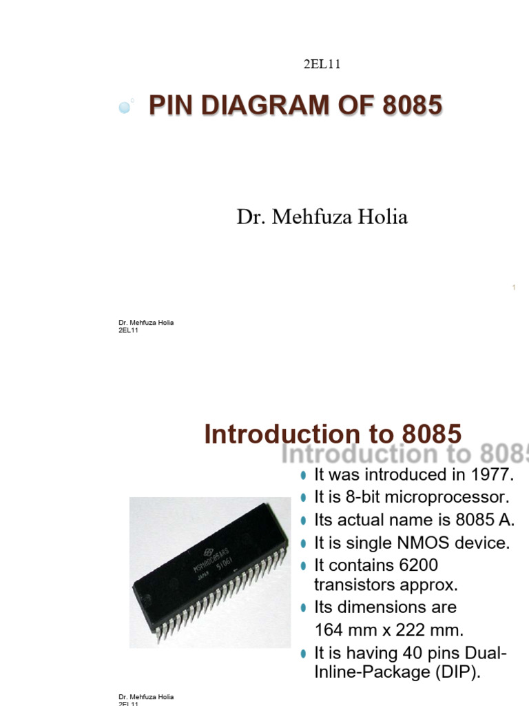 Chapter 3 - Pin Diagramof 8085 | PDF | Input/Output | Computer Hardware