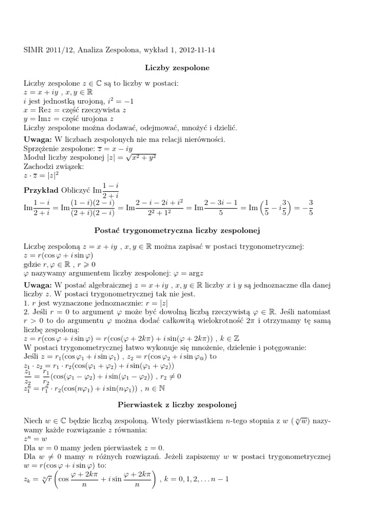 SIMRAn Zesp Wyk 1 | PDF