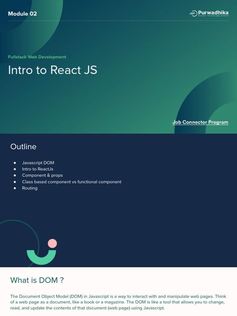 03. Intro to React JS | PDF | Document Object Model | World Wide Web