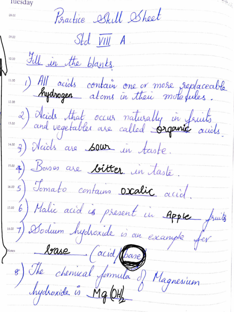 Practice Sheet Sci | PDF