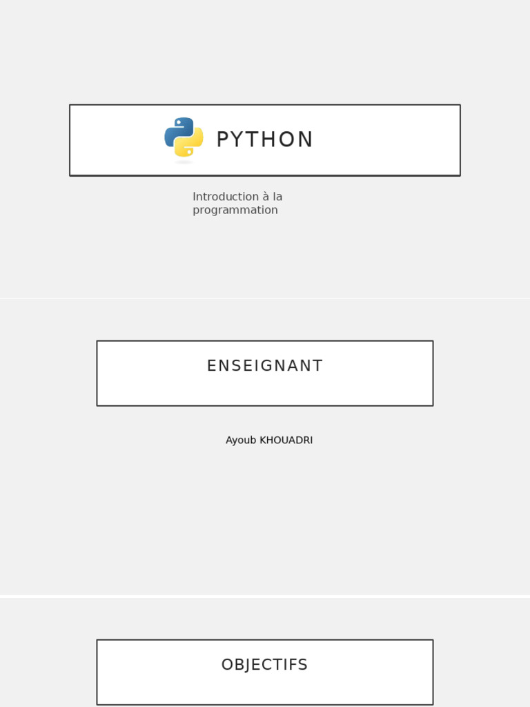 Les Bases de Python | PDF | Python (Langage de programmation) | Programmation informatique