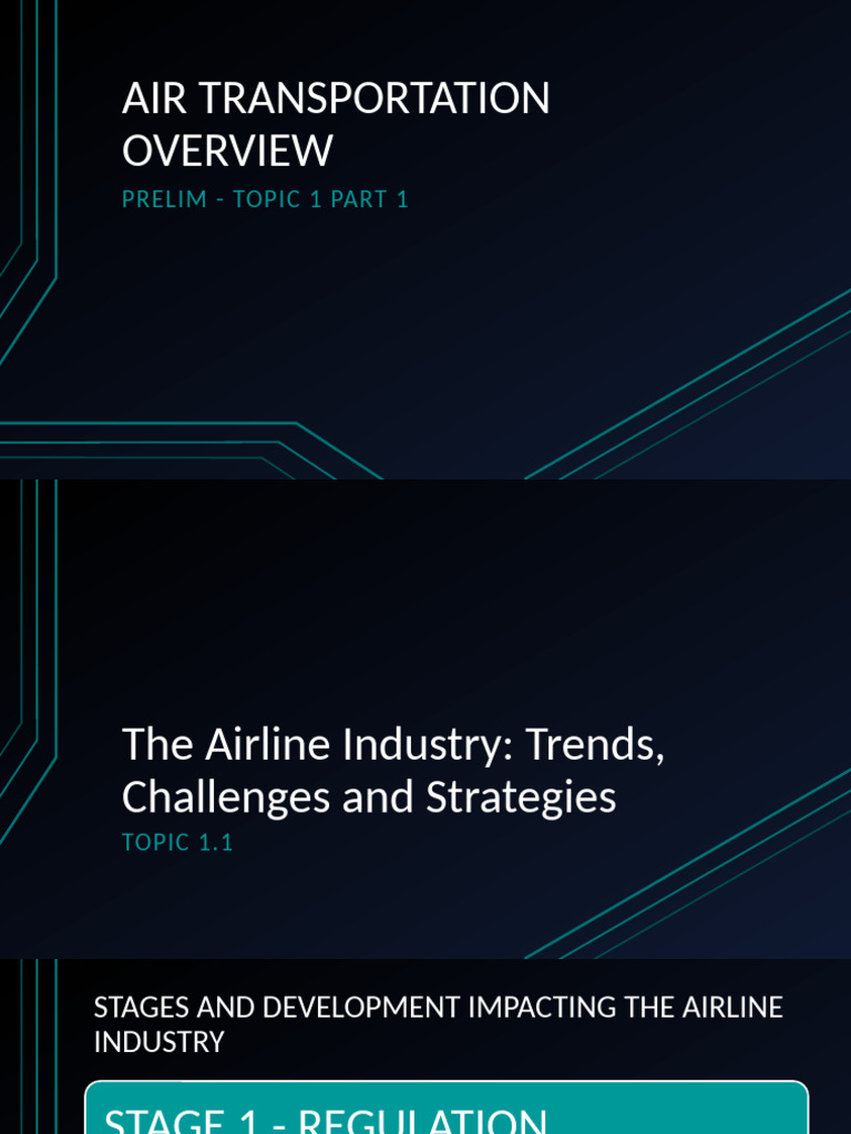 Topic 1 Part 1 - AIR TRANSPORTATION OVERVIEW | PDF | Airlines | Economies