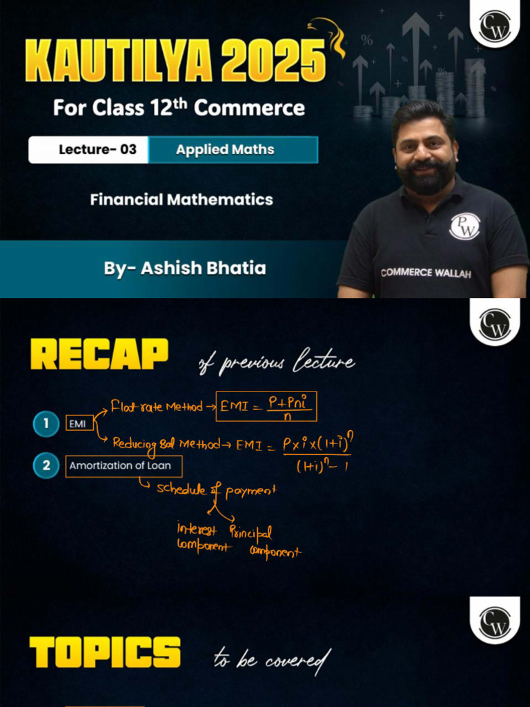 Financial Maths 03 - Class Notes - Kautilya 2025 | PDF