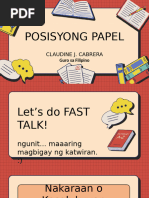 Position Paper Outline (Tagalog) | PDF