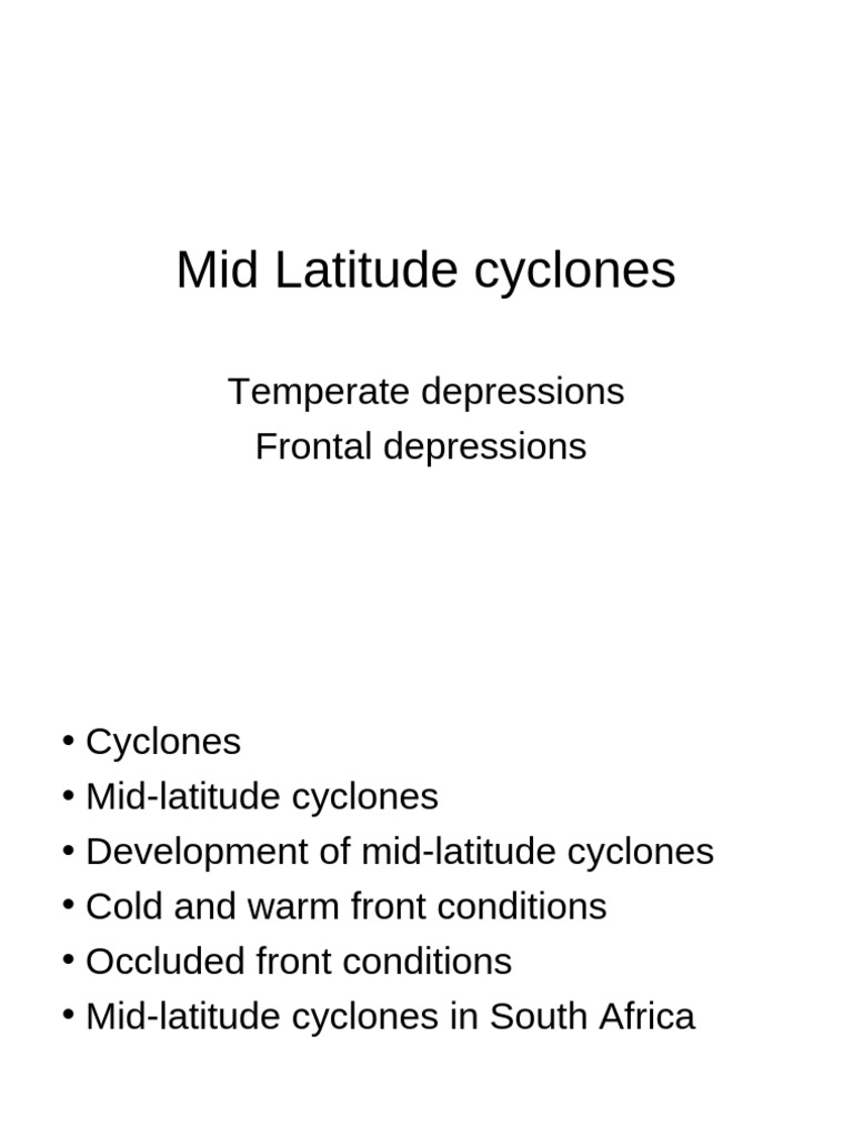 Mid-Latitude Cyclones Guide | PDF | Cyclone | Atmospheric Circulation