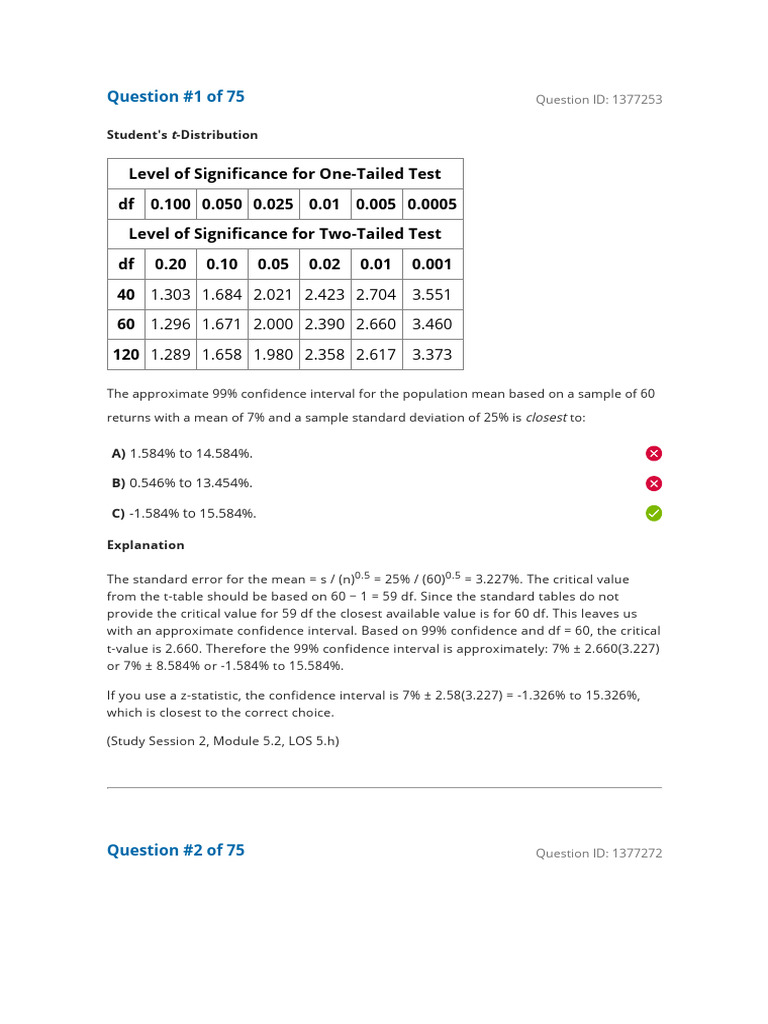 5 A Sampling and Estimation - Answers | PDF | Estimator | Standard Error