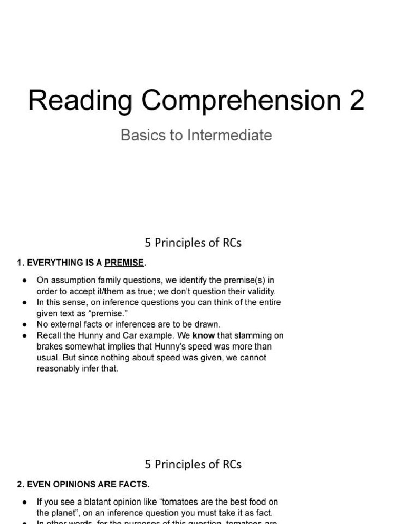 13 Reading Comprehension - Class PPT - 21 July | PDF