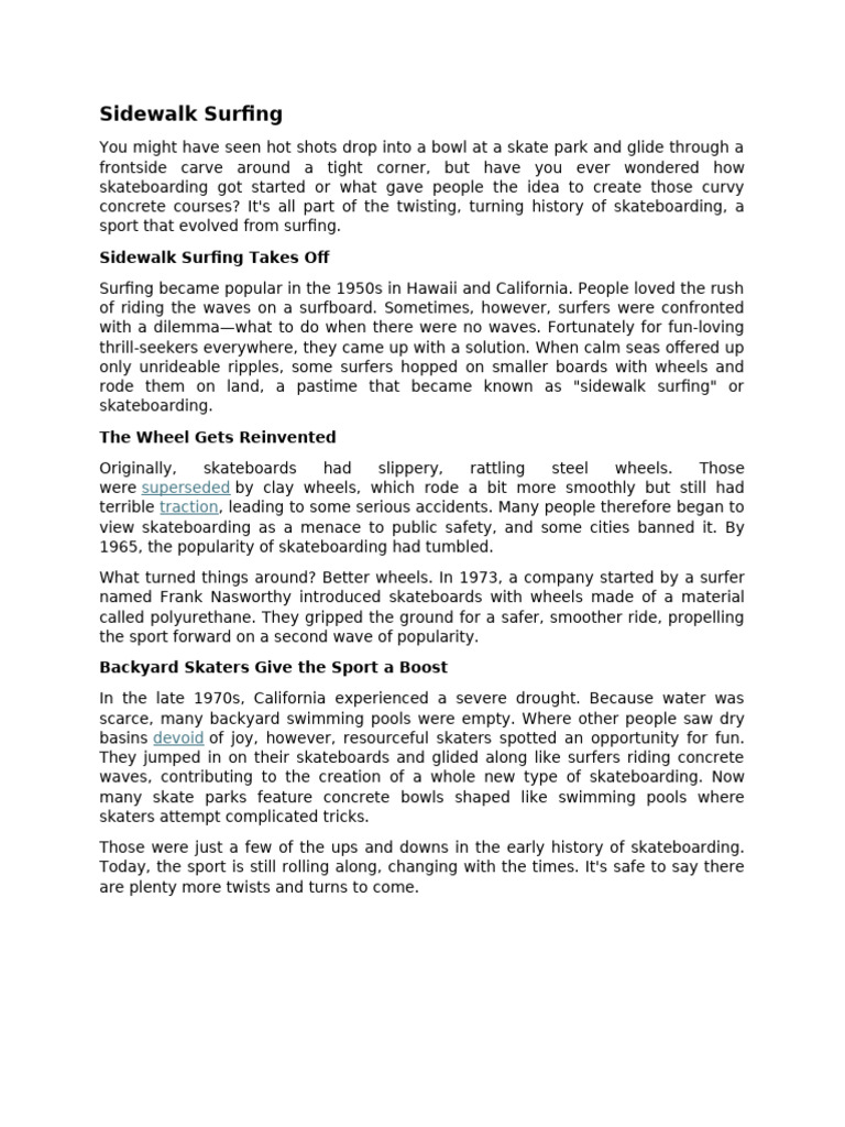 Sidewalk Surfing | PDF