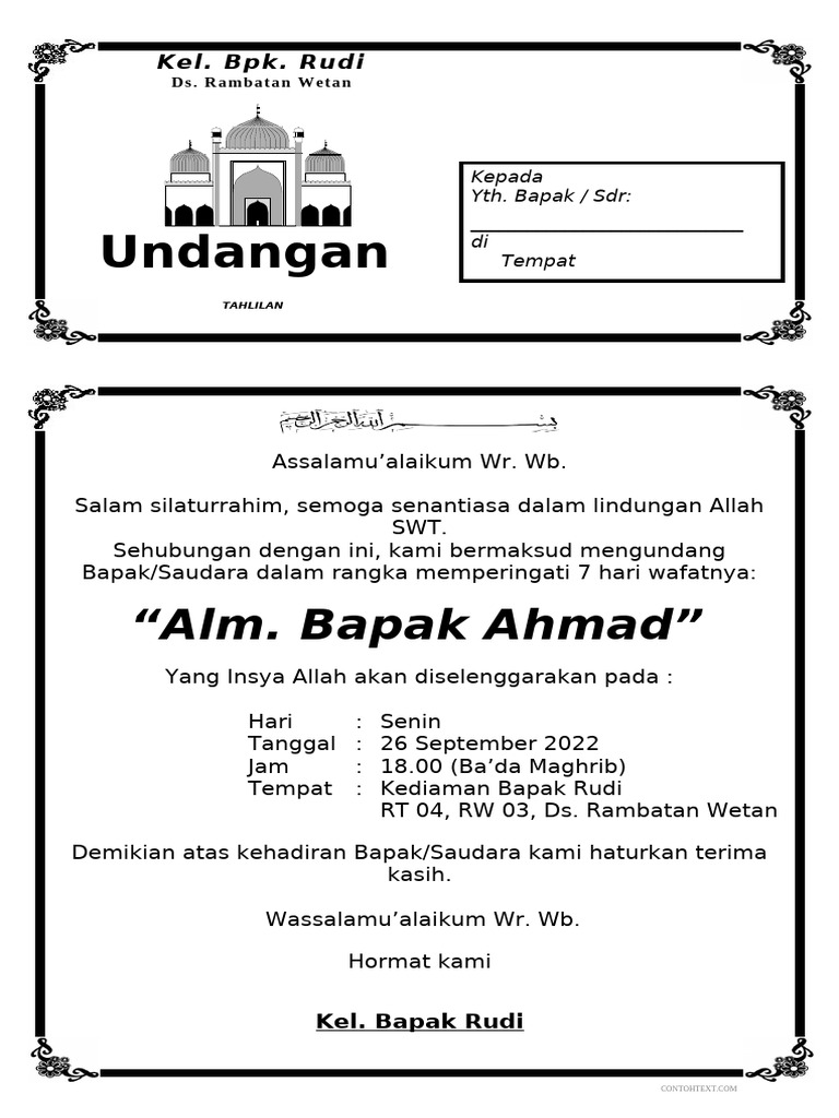 Tahlilan Cover | PDF