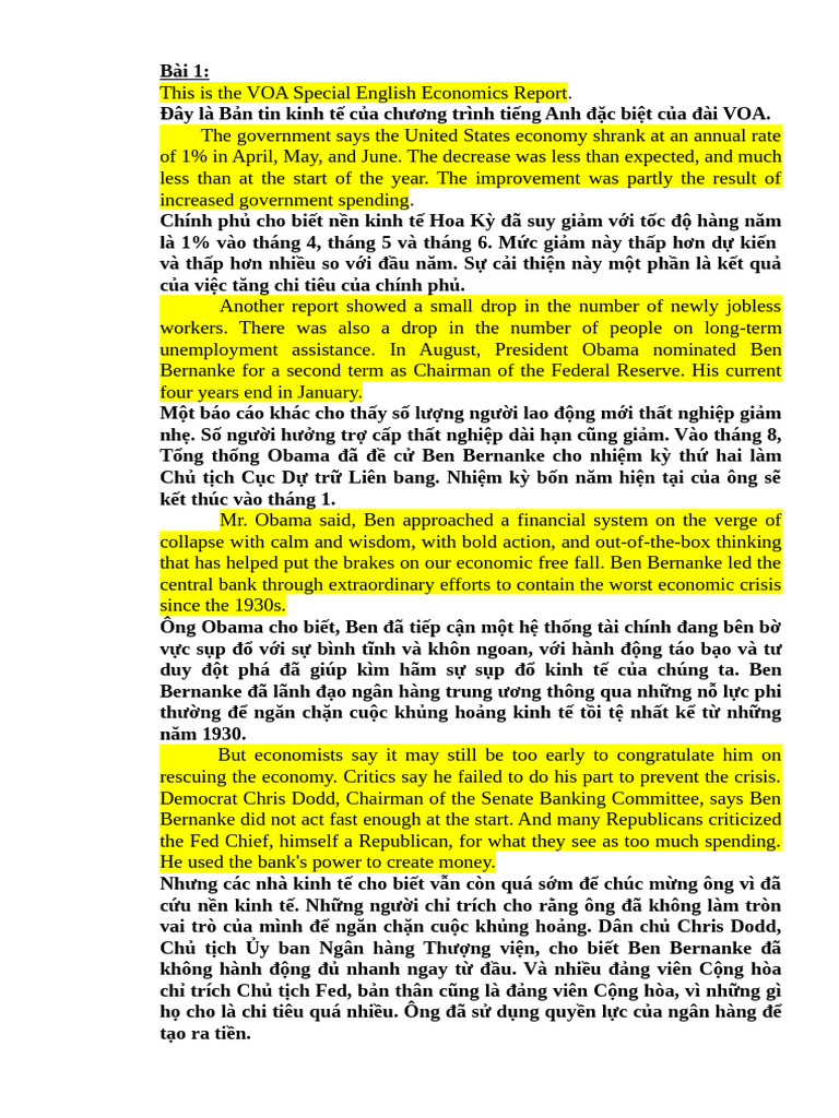 Bai Dich Tieng Anh Thuong Mai | PDF