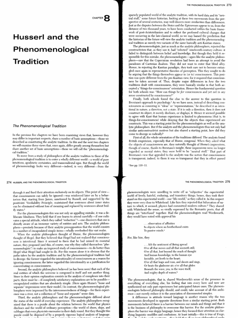 Husserl and Phenomenology | PDF