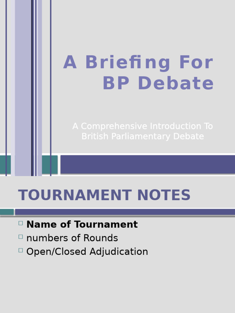 British Parliamentary Debate Guide | PDF | Argument