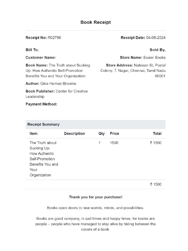 Book Invoice - Aug 2024 | PDF