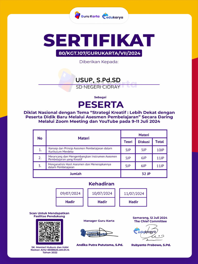 GuruKarta_9 _sampai_11Juli USUP | PDF