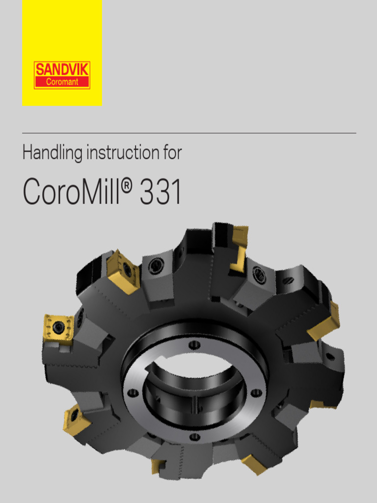 Handling Instruction For Coromill 331 | PDF | Carpintería | Mecanizado