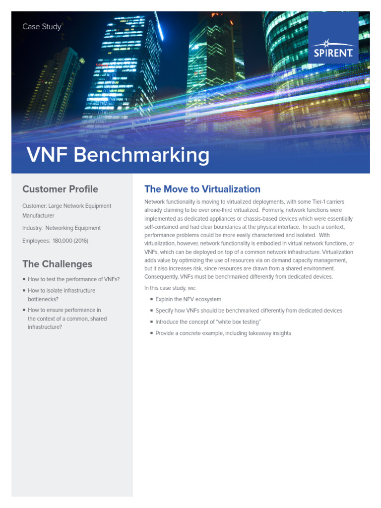 VNF Benchmarking Case Study | PDF | Virtual Machine | Computing