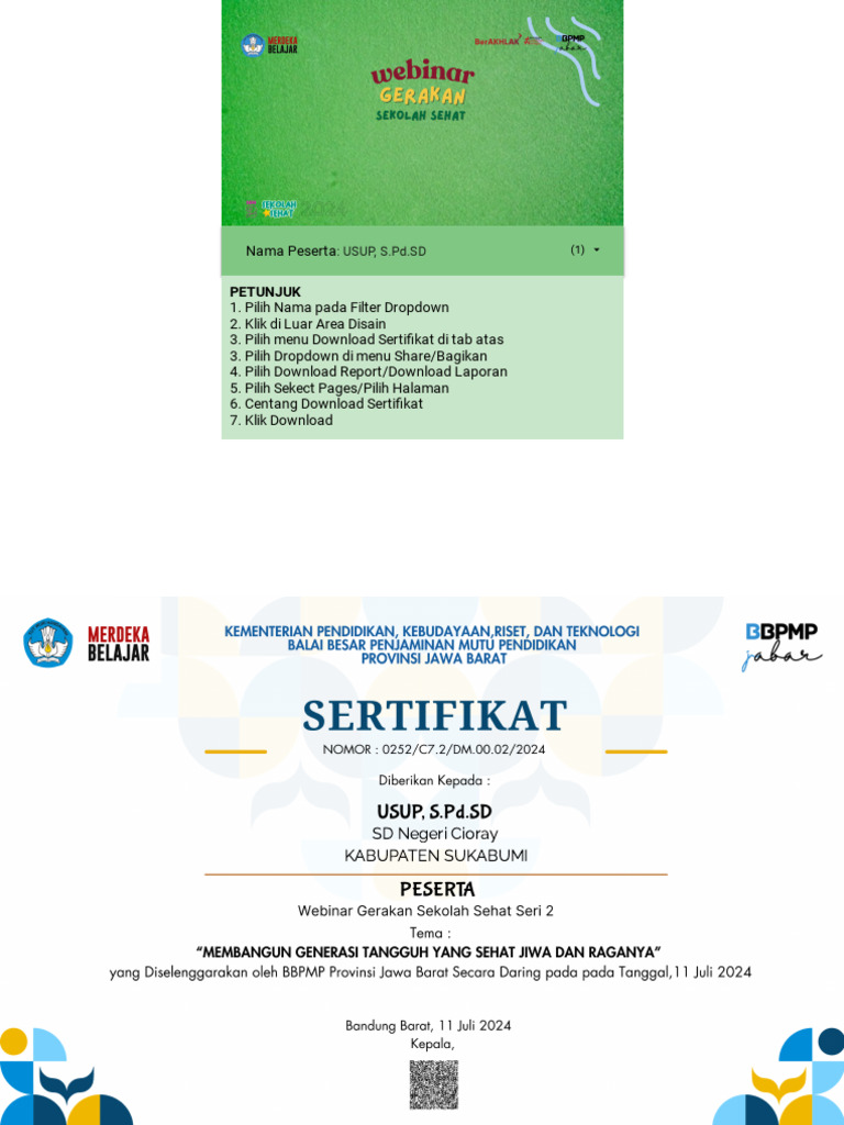 Sertifikat GSS#2 Usup | PDF