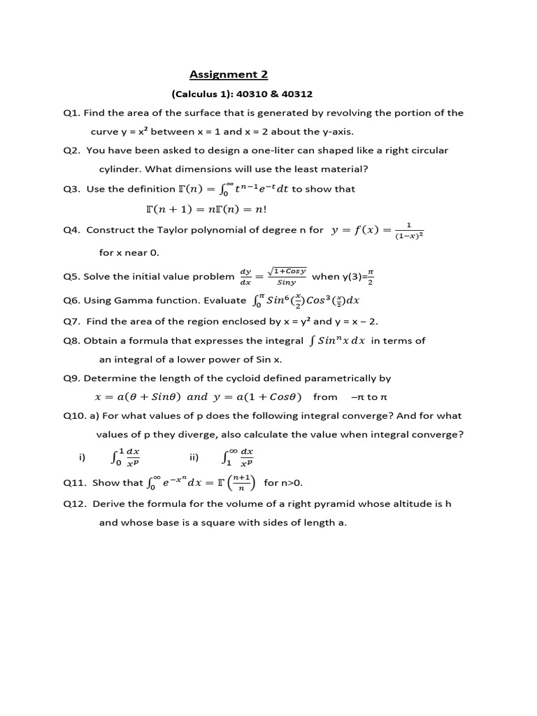 Assignment 2 40310 & 40312 | PDF
