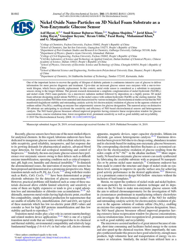 Ni Foam Paper | PDF | X Ray Photoelectron Spectroscopy | Electrochemistry