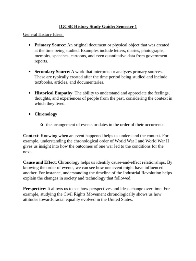 IGCSE History Chapter 1 & 2 Study Guide | PDF | Weimar Republic ...