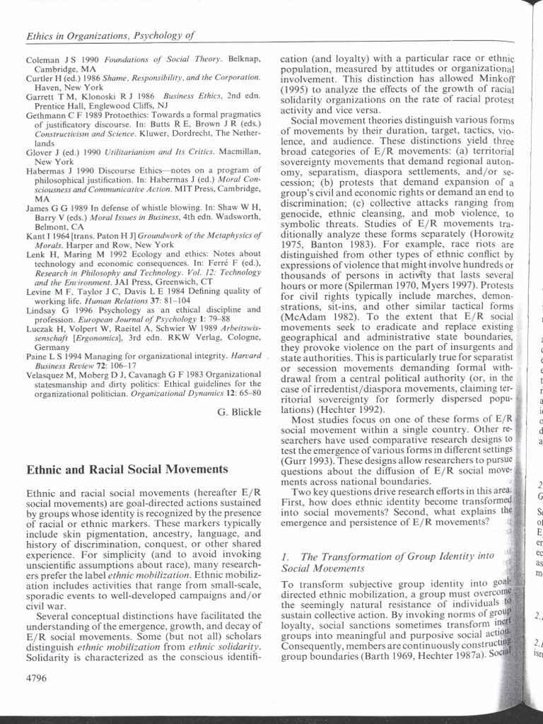 OLZAK 2001 Ethnic + Racial Movements | PDF