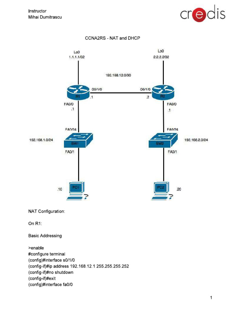 CCNA2RS-NAT and DHCP | PDF