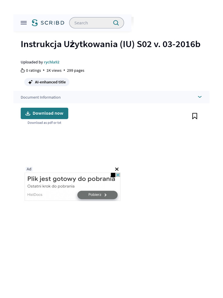 Instrukcja Użytkowania (IU) S02 v. 03-2016b - PDF | PDF
