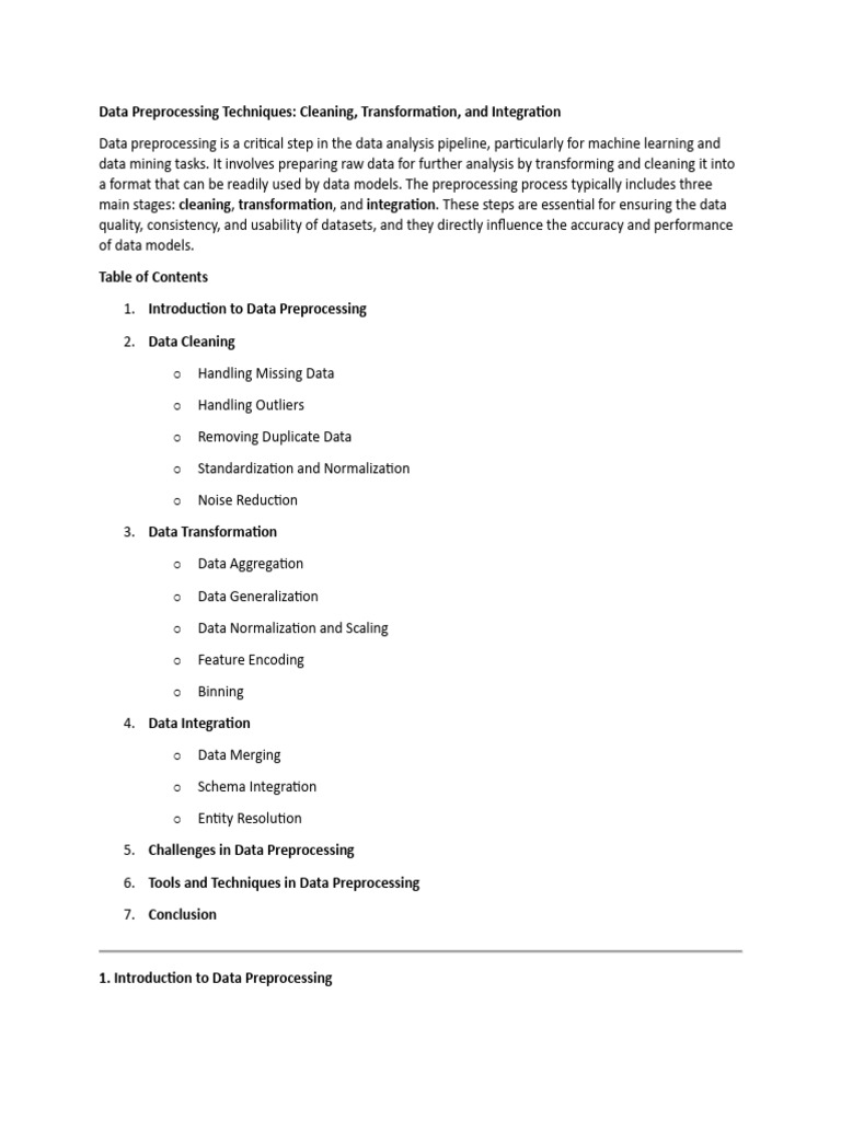 Data Preprocessing: Clean, Transform, Integrate | PDF | Outlier | Machine Learning