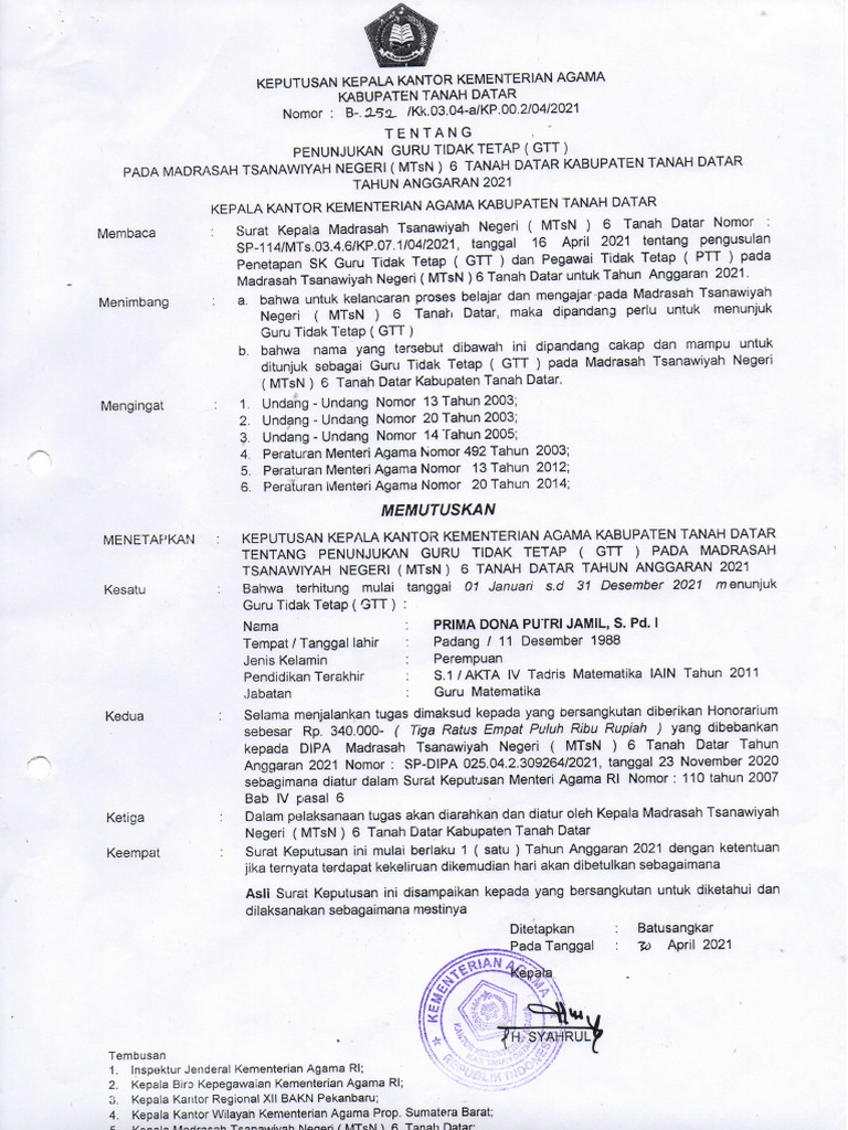 Prima Dona Putri Jamil 198812112023212035 | PDF