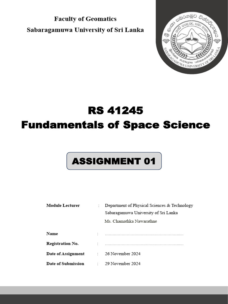 RS 41245 Assignment01 18GES | PDF