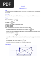 Class 12 Concave Mirror Experiment | PDF | Glass Engineering And ...