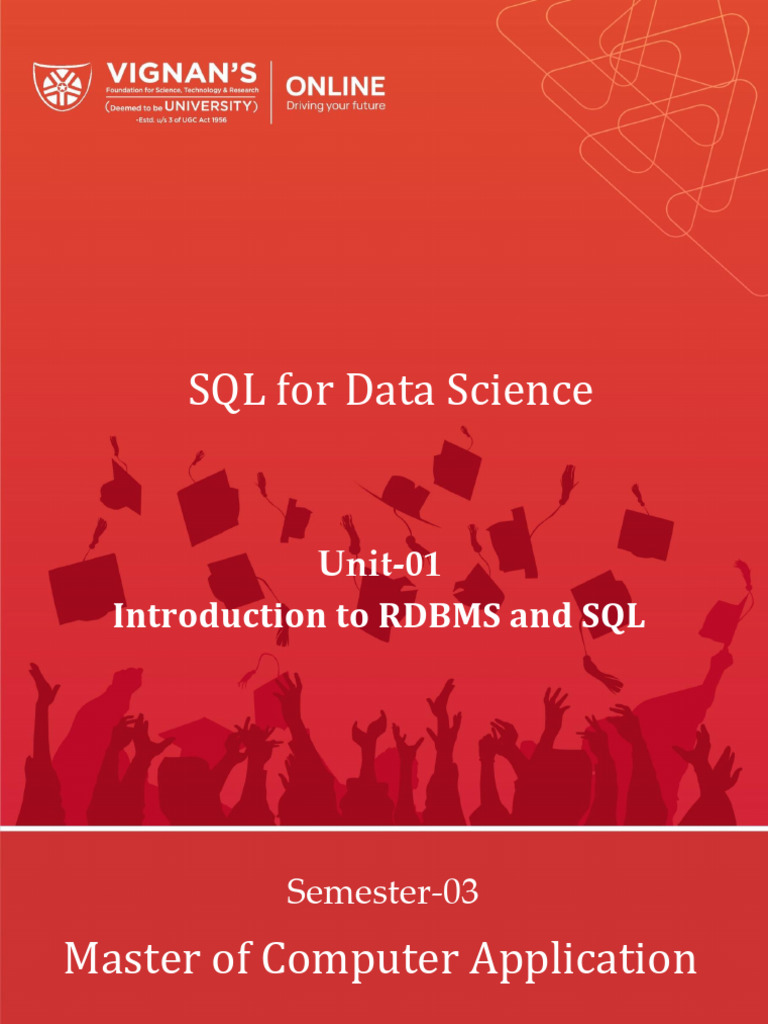 Intro to RDBMS & SQL for Data Science | PDF | Relational Database | Database Index