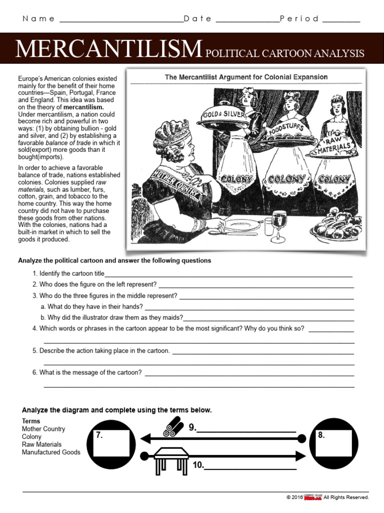 Mercantilism Political Cartoon | PDF | Mercantilism | Balance Of Trade