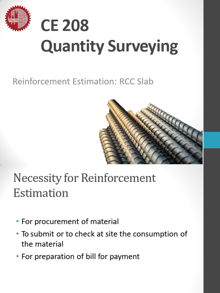 L6 - Reinforcement Estimation of Slab and Footing | PDF | Concrete ...