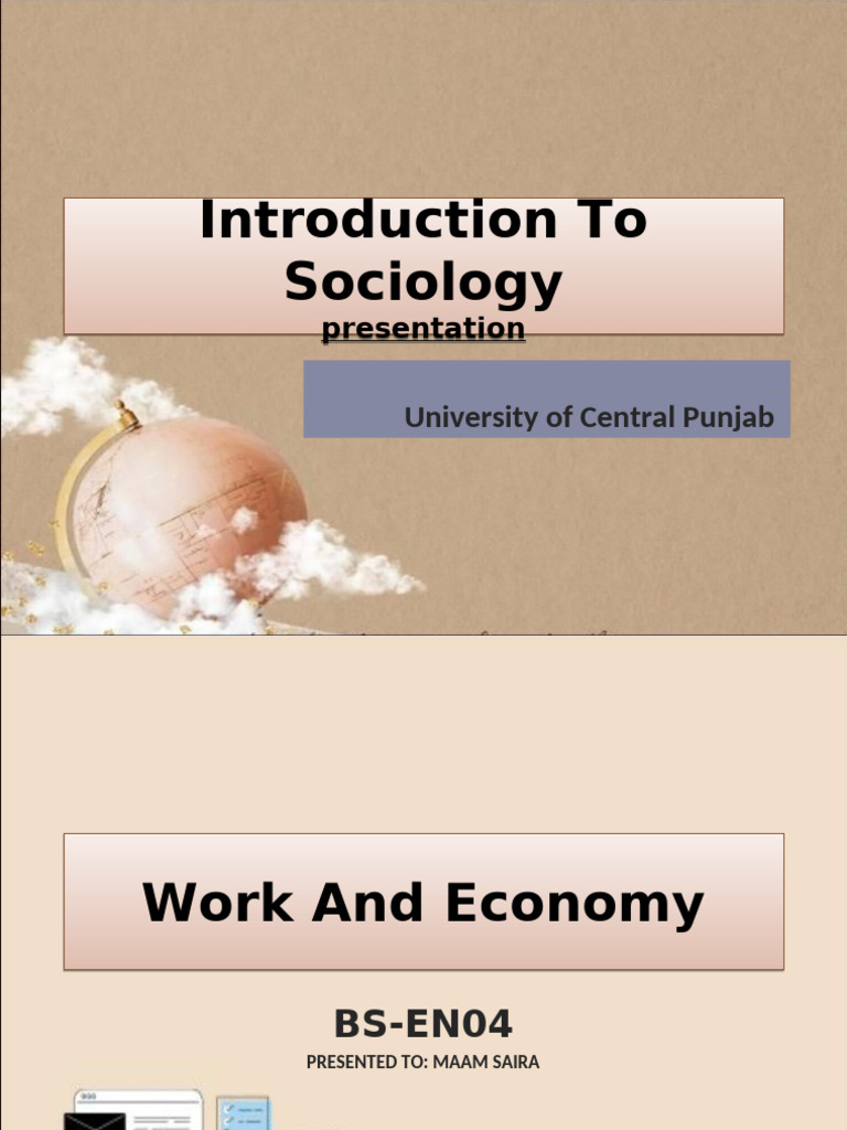 Work and Economy in Sociology Overview | PDF | Market Economy | Economies
