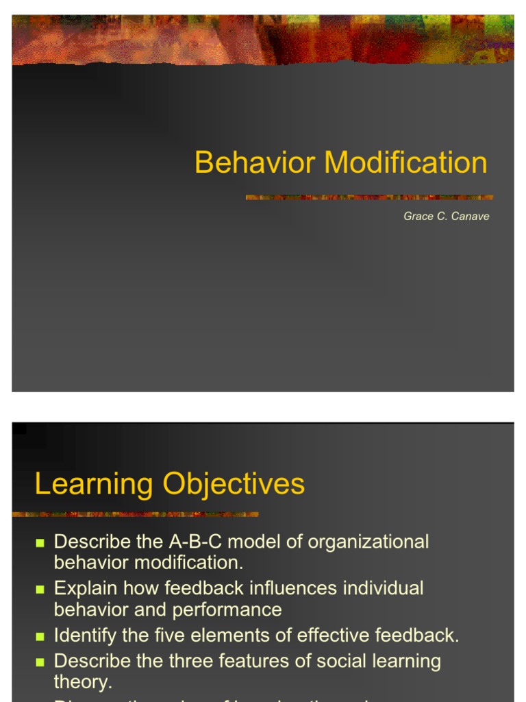 Behavior Modification Steps