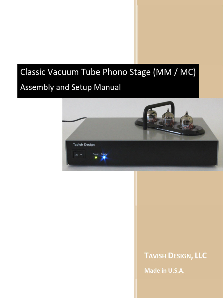 Assemby - Setup - Manual - Prod7-Tube Phono Preamp | PDF | Printed Circuit Board | Amplifier