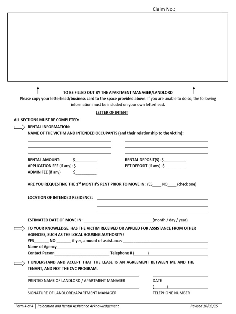 Awards_Relocation Letter of Intent | PDF