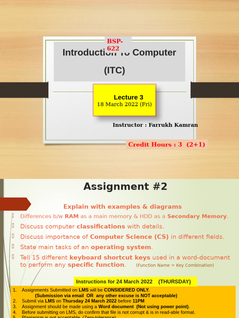3 Lec3 (Computer Significance) 20220318 | PDF | Operating System | Desktop Computer