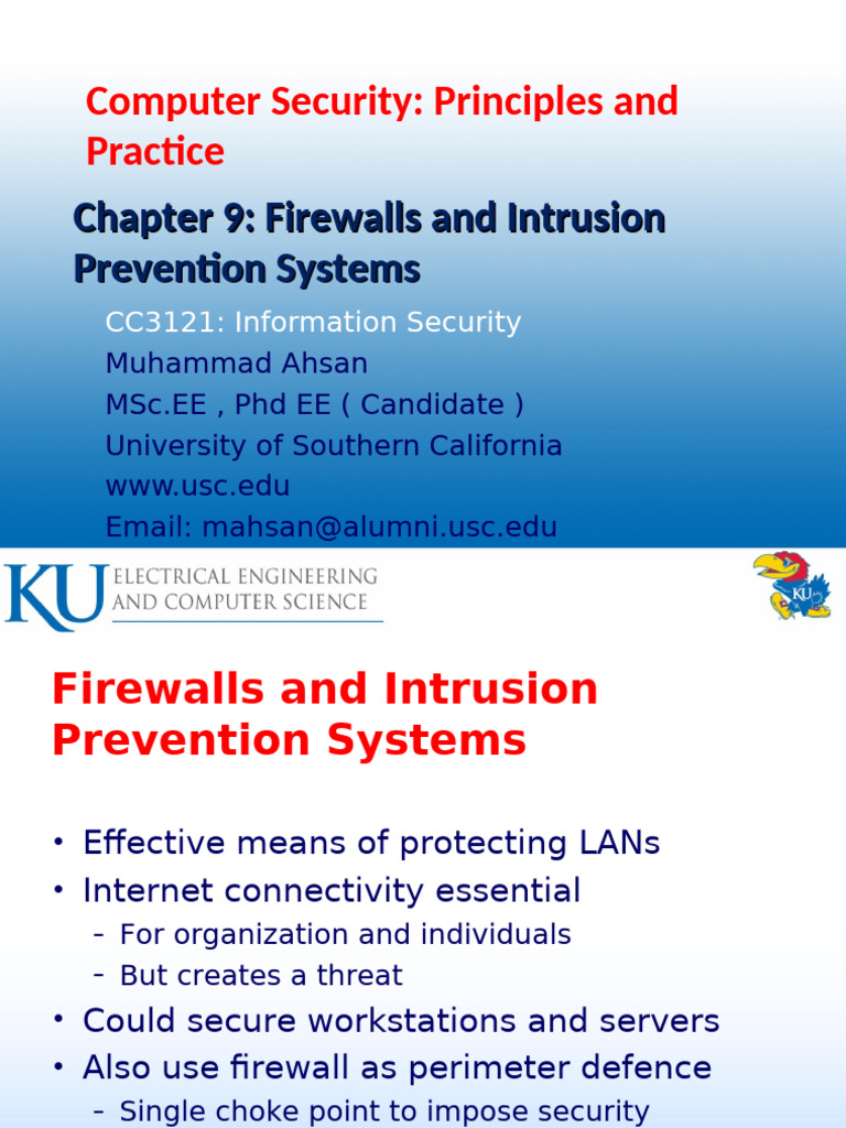 Ch09 Firewalls - Lms | PDF | Firewall (Computing) | Proxy Server