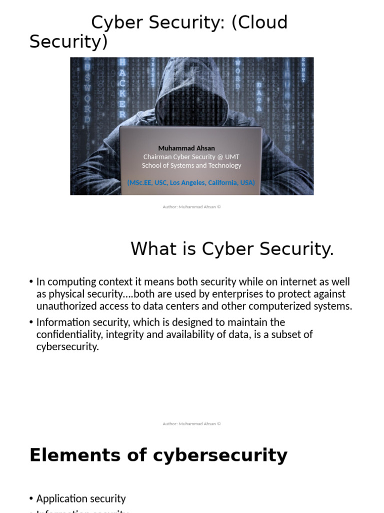 Basic Cyber Security and Cloud Security | PDF | Security | Computer ...