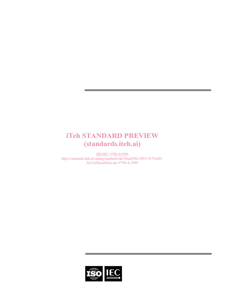 ISO-IEC-9798-4-1999 | PDF | International Organization For Standardization | International ...