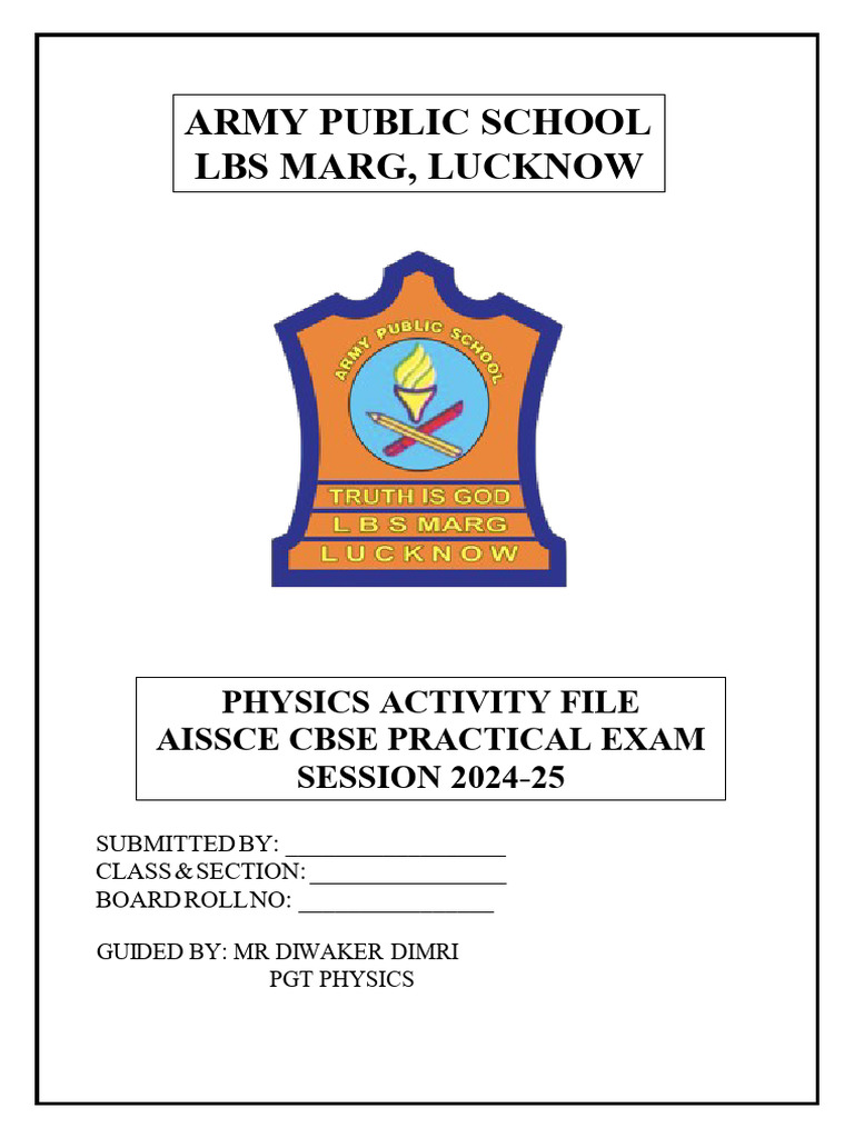 Activity File Front Page | PDF